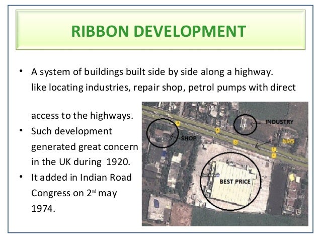 ribbon development along with highway