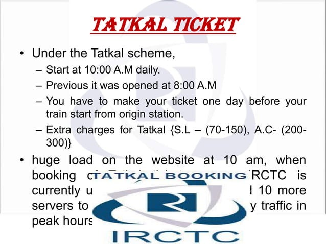IRCTC ( E-BUSINESS) | PPT
