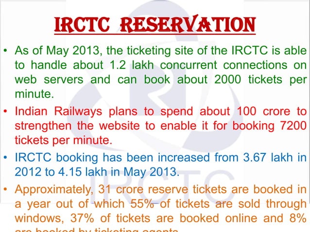 IRCTC ( E-BUSINESS) | PPT