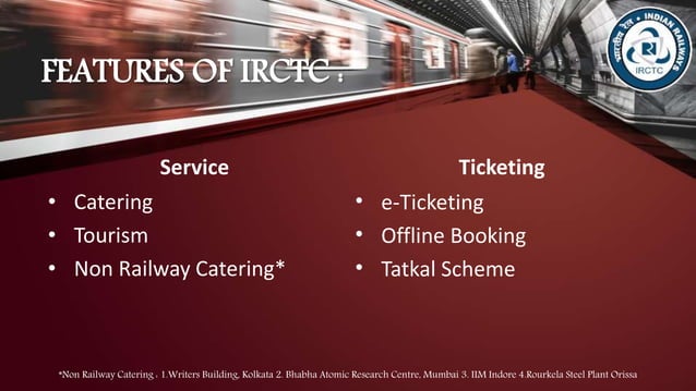 IRCTC - A Review | PPT