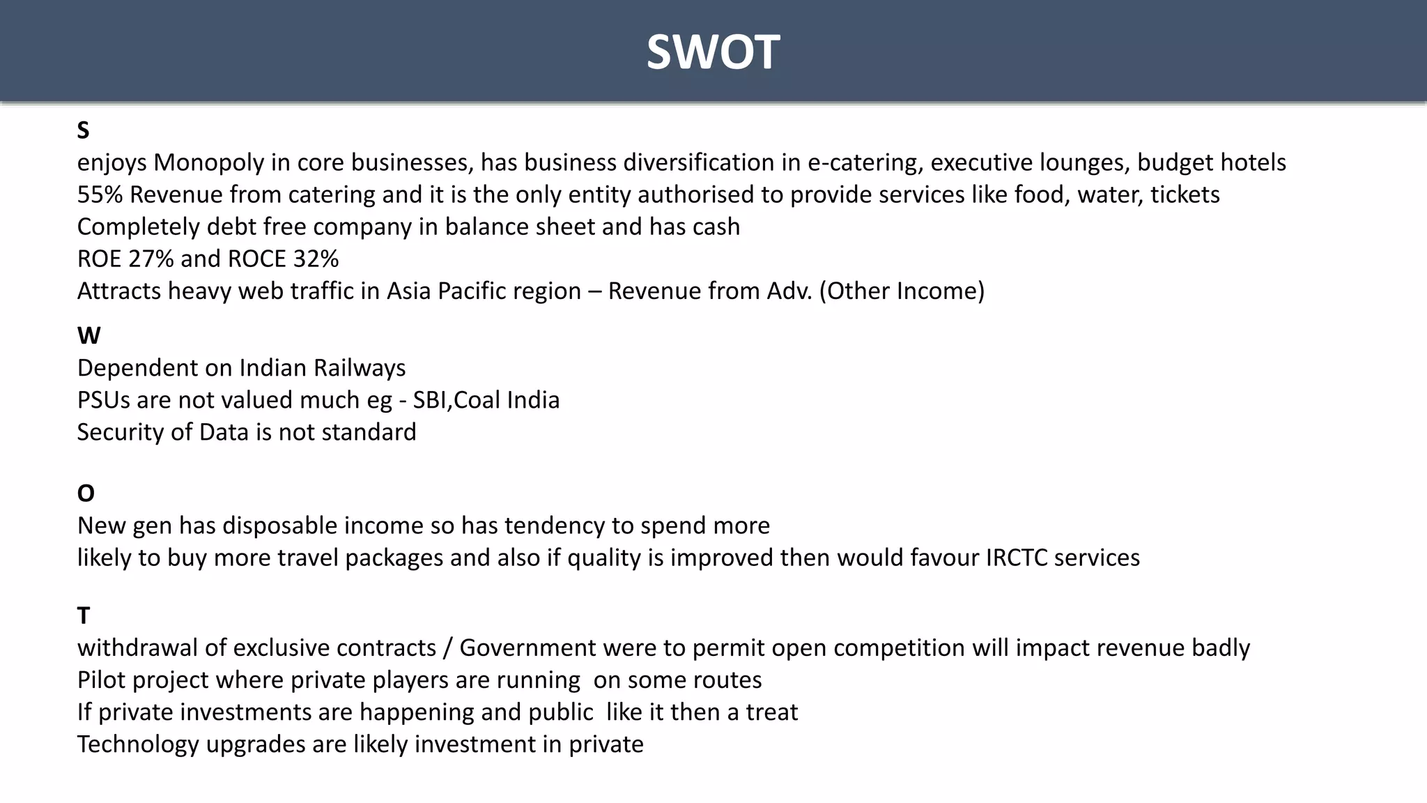 IRCTC IPO ANALYSIS | PPT