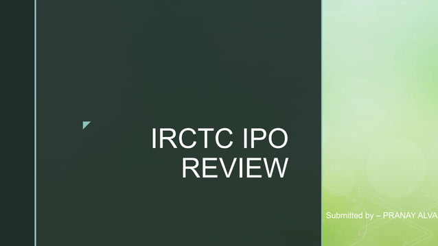 Irctc ipo | PPT