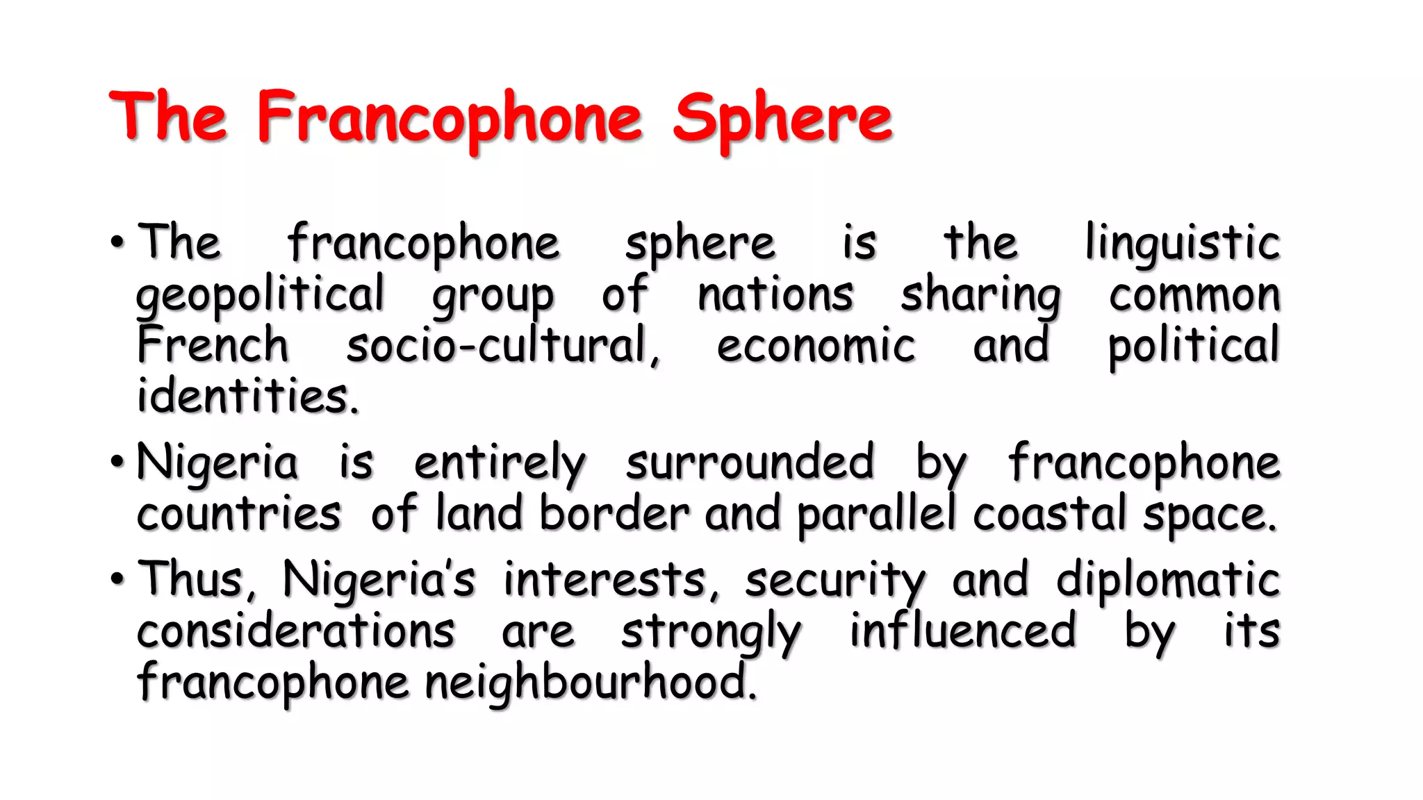 POLITICS OF FRANCOPHONE AFRICA: GENERAL INTRODUCTION | PPTX