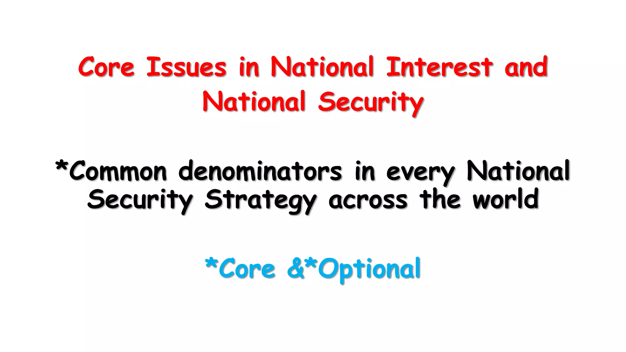 NATIONALINTEREST AND NATIONAL SECURITY IN NATIONAL SECURITY STRATEGY | PPTX