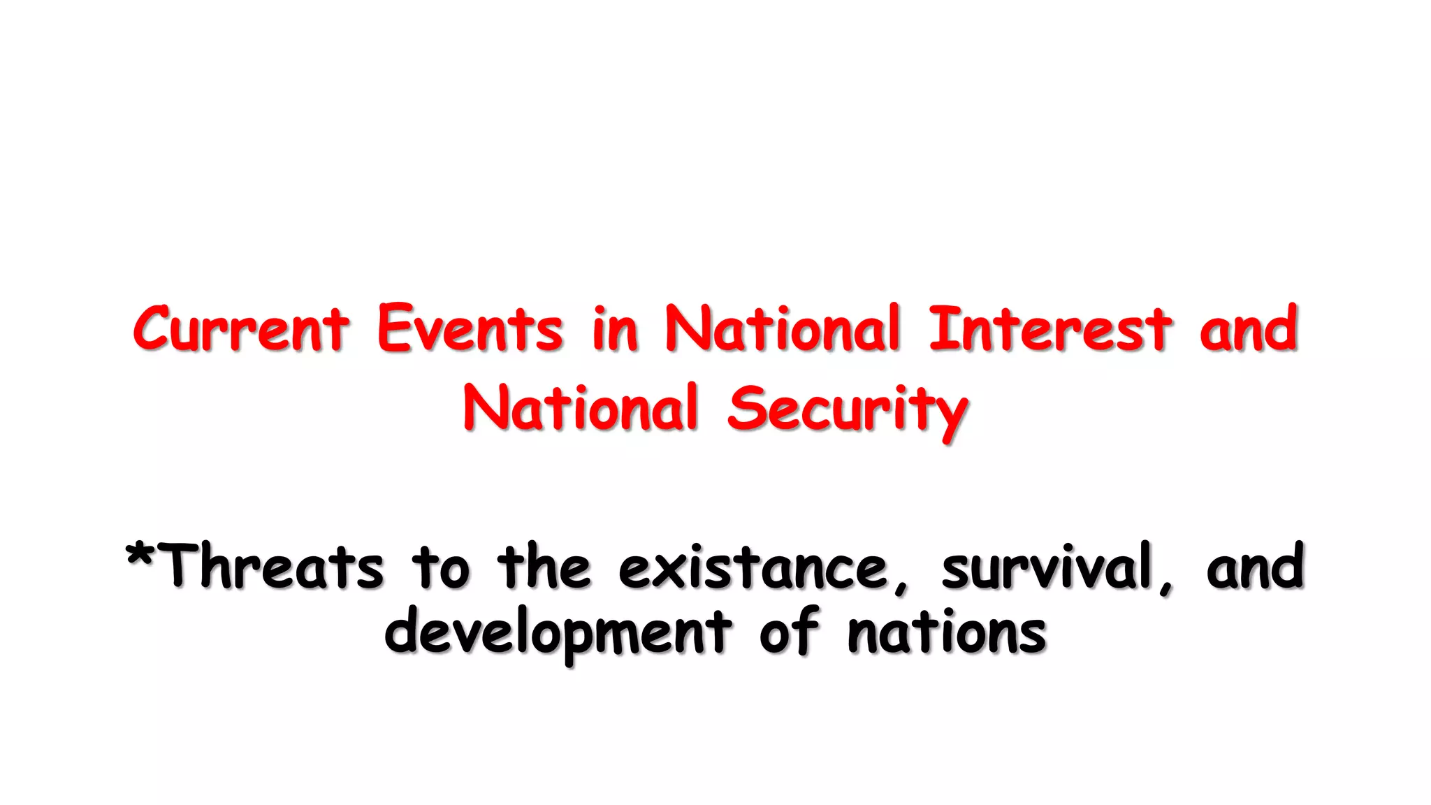 NATIONALINTEREST AND NATIONAL SECURITY IN NATIONAL SECURITY STRATEGY | PPTX