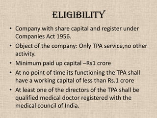 Irda and Tpa in healthcare | PPTX
