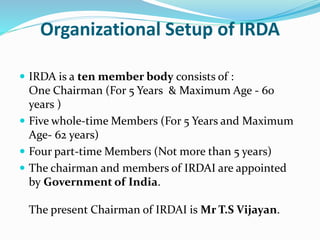 INSURANCE REGULATORY DEVELOPMENT AUTHORITY | PPTX