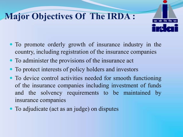 IRDA | PPTX | Insurance | Personal Finance