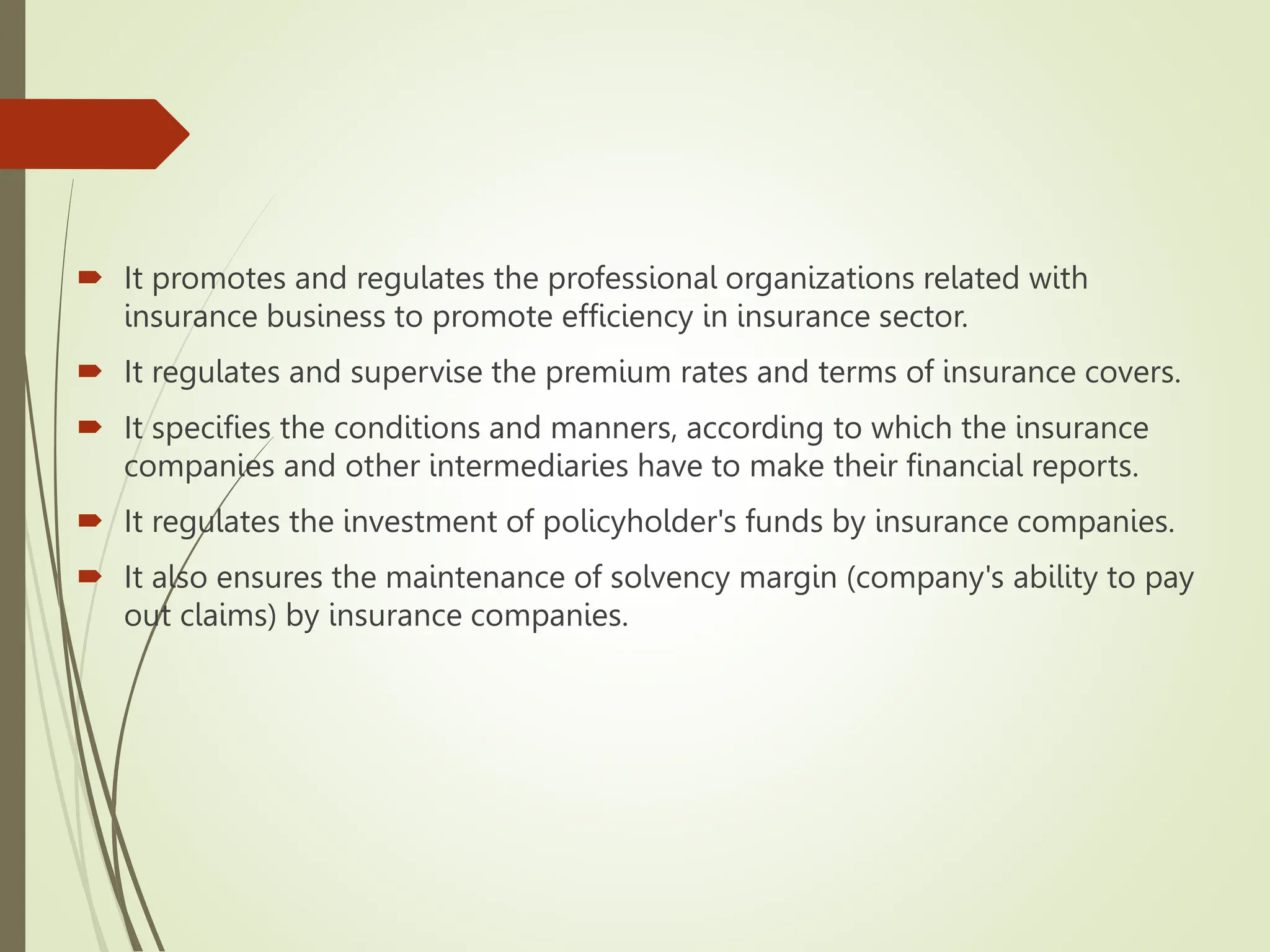 IRDA role in Insurance sector in India .pptx