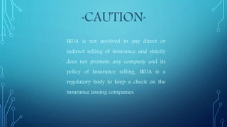 Insurance and IRDA (Insurance Regulatory and Development Authority | PPT