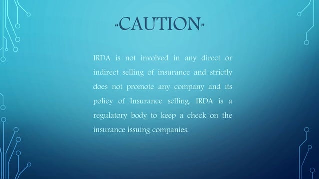 Insurance and IRDA (Insurance Regulatory and Development Authority | PPT