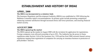 IRDAI(Insurance Regulatory and Development Authority of India (IRDAI).pptx