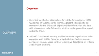 IRDAI Compliance & Data-Centric Security | Seclore | PPT