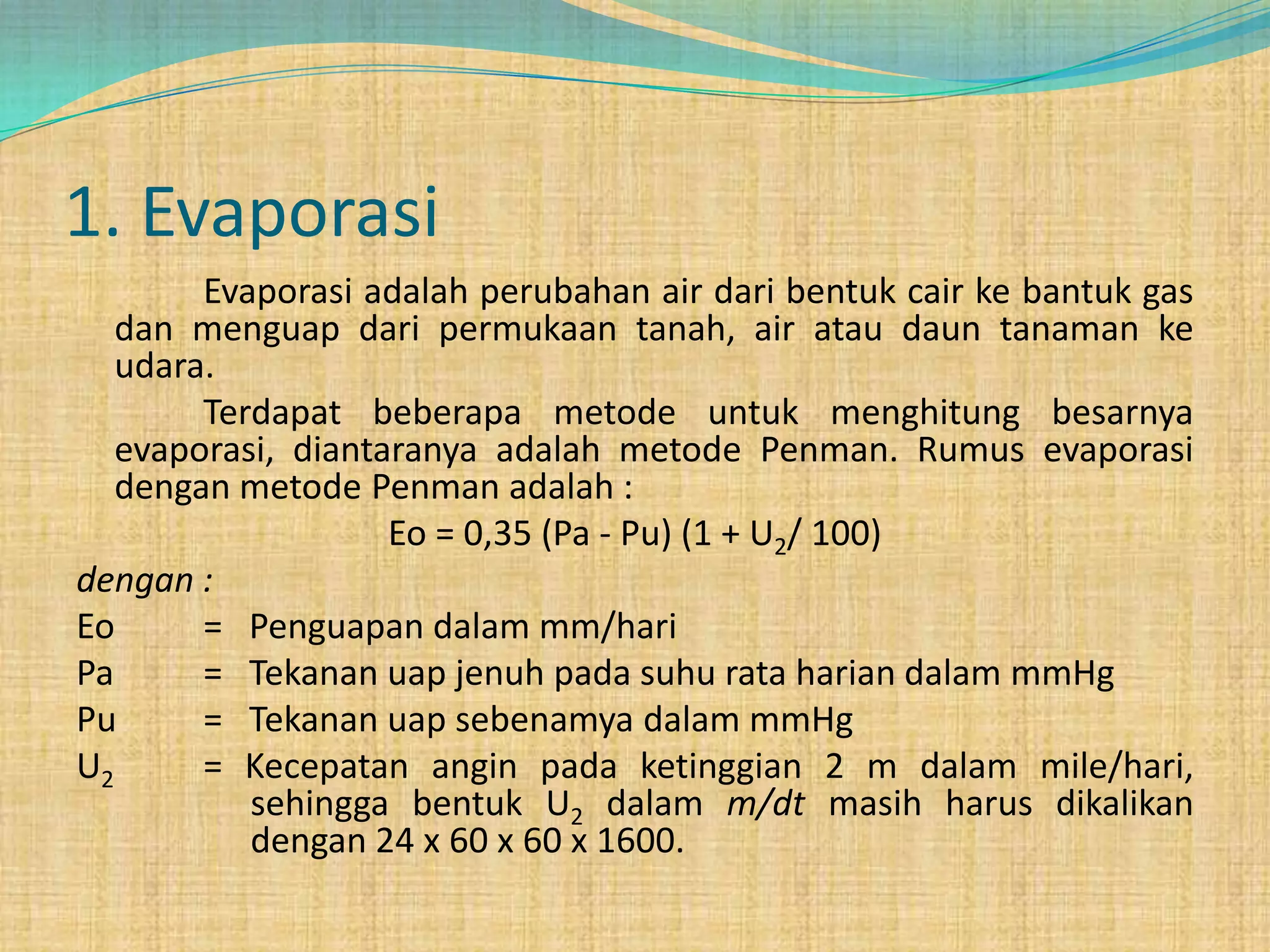 Kebutuhan Air tanaman secara empiris | PPTX