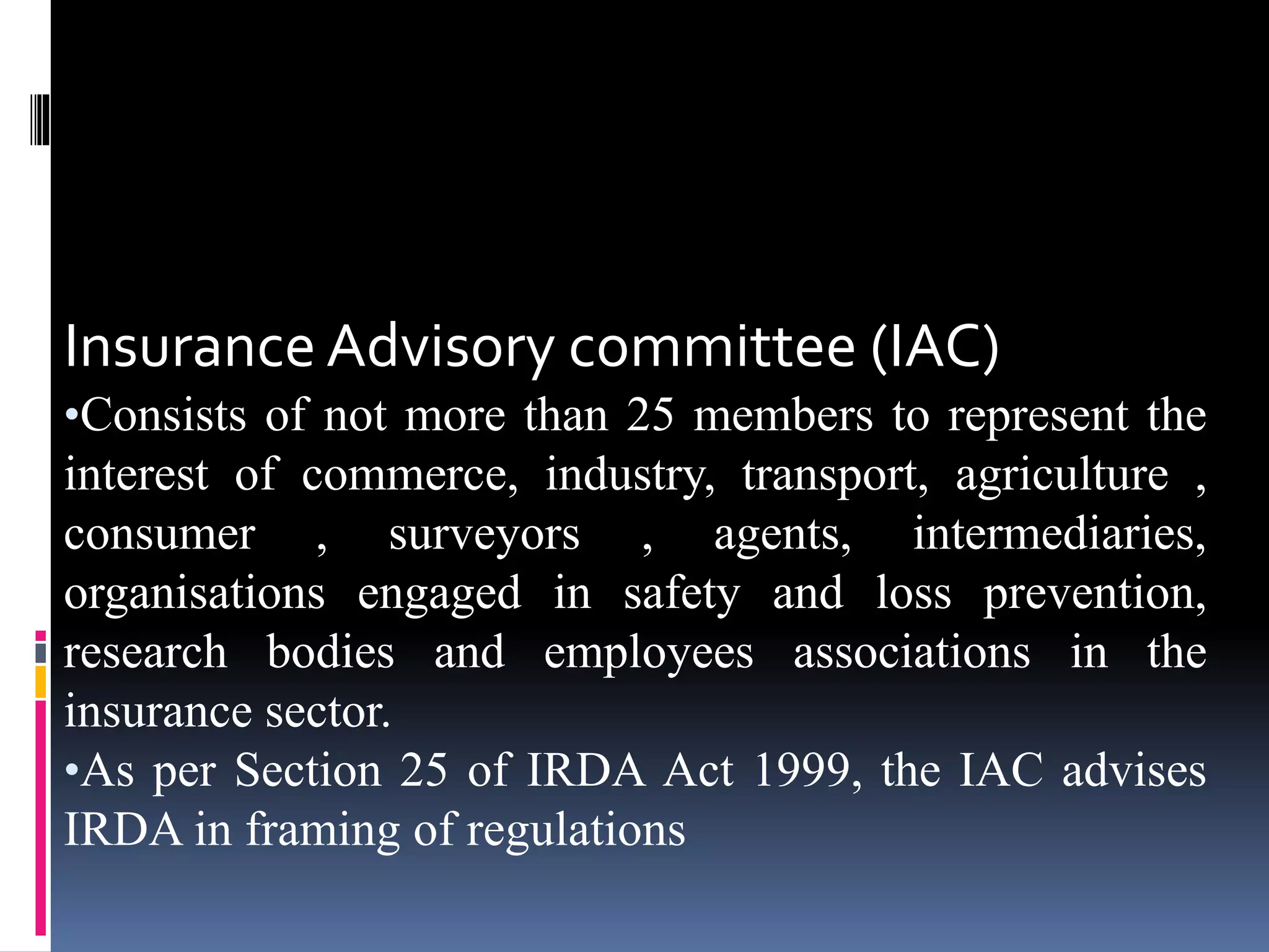 Irda(the insurance regulatory and development authority) | PPT