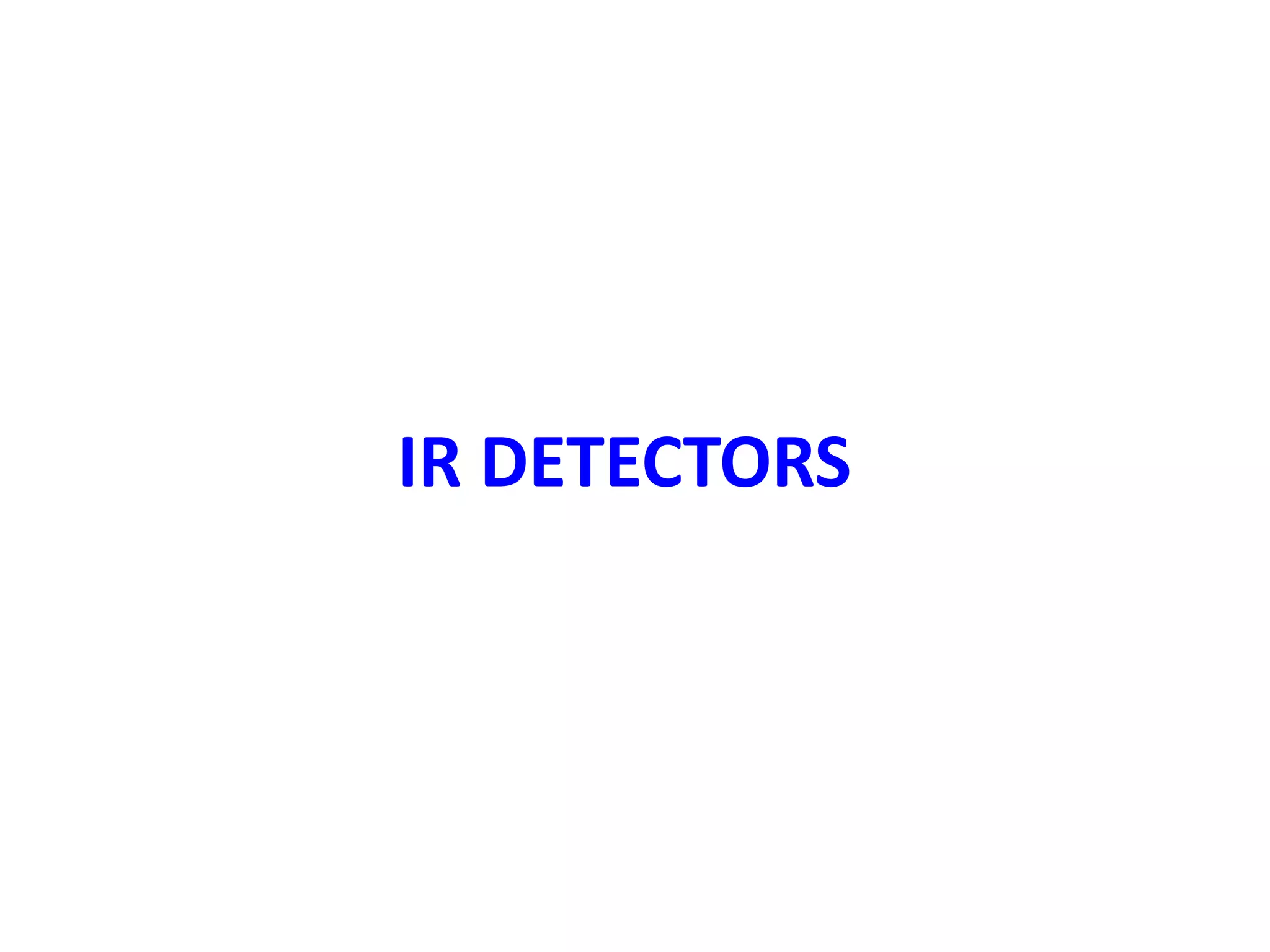 Ir detectors | PPTX