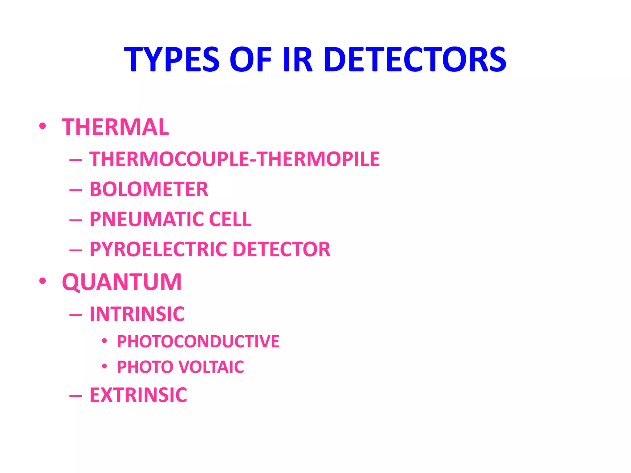 Ir detectors | PPTX