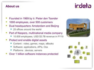 Irdeto Corporate Presentation | PPTX | Home Entertainment Systems ...