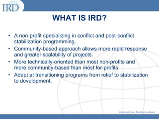 IRD Overview | PPT