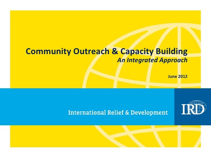 Community Outreach And Capacity Building For Infrastructure