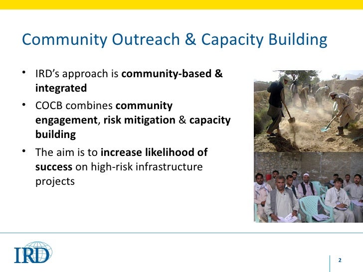 Community Outreach And Capacity Building For Infrastructure