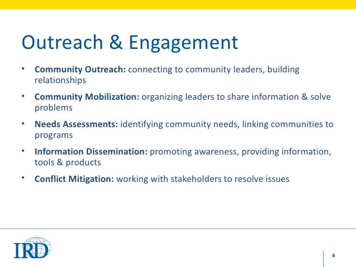 Community Outreach And Capacity Building For Infrastructure