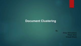 Document Classification and Clustering | PPTX