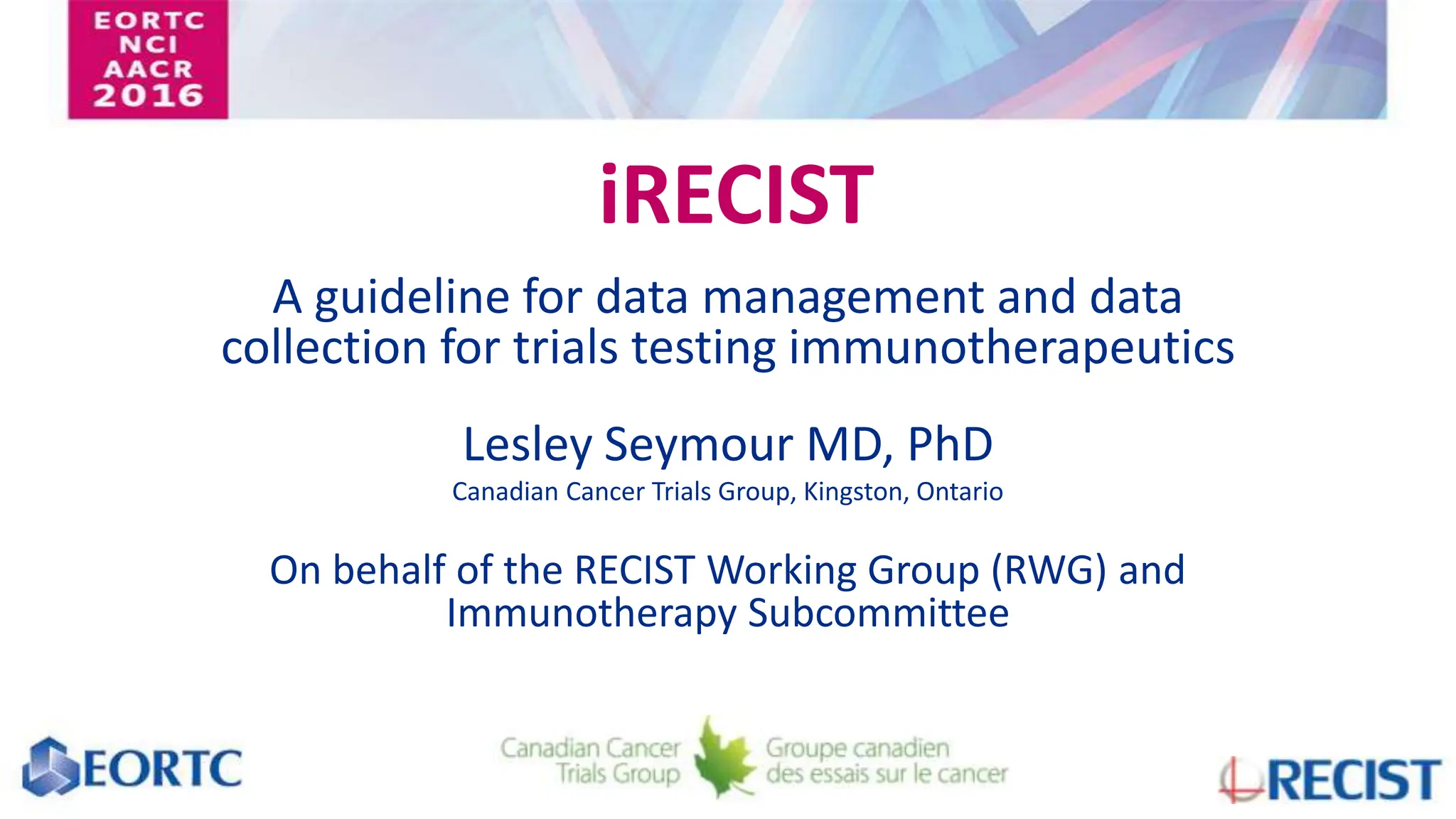 iRECIST-Seymour criteria for cancer of abdomen ppsx | PPSX