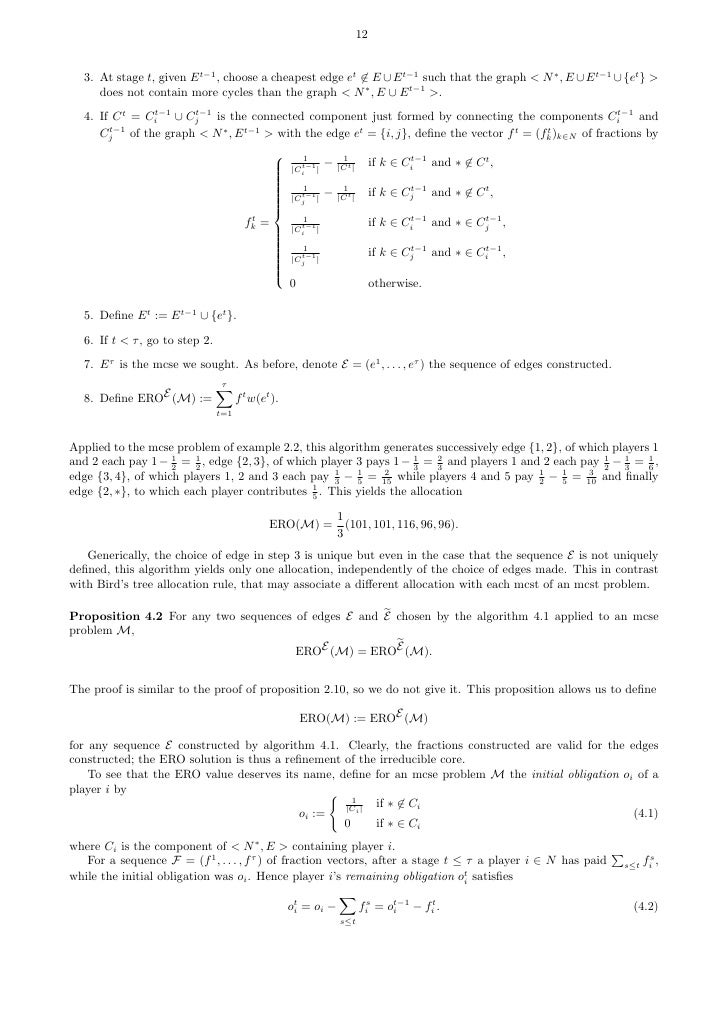 Ireducible core and equal remaining obligations rule for mcst games