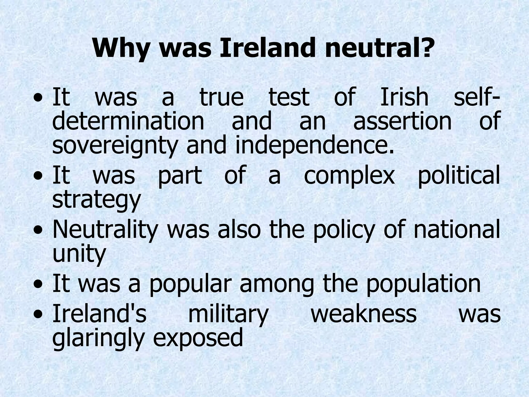 Ireland and world war two | PPT