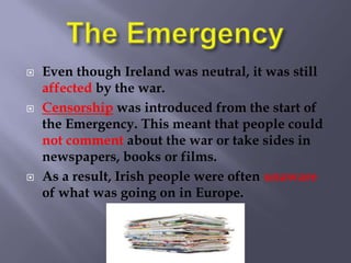 Ireland during wwii ppt | PPTX