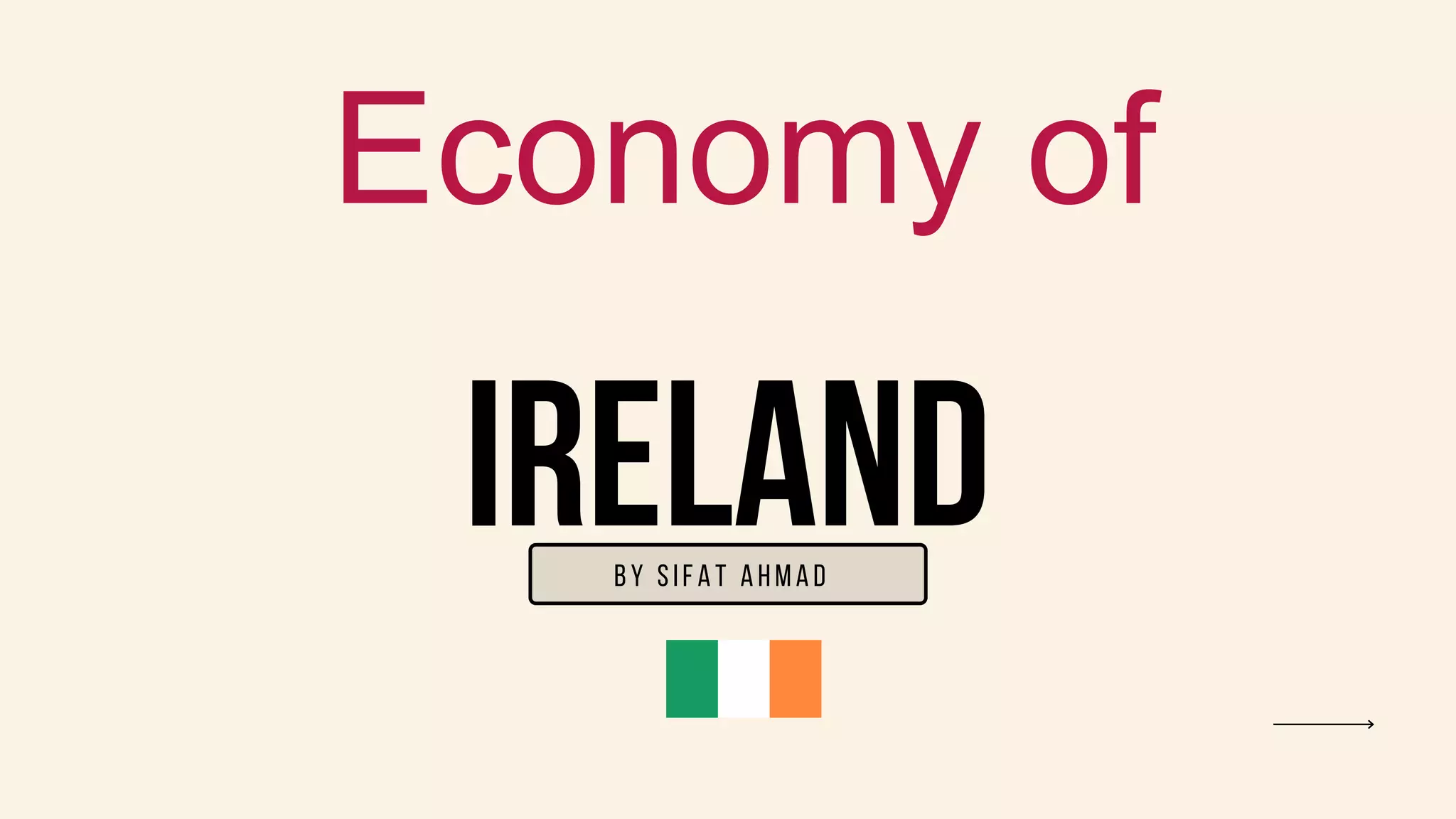 Ireland economy overview | PPTX