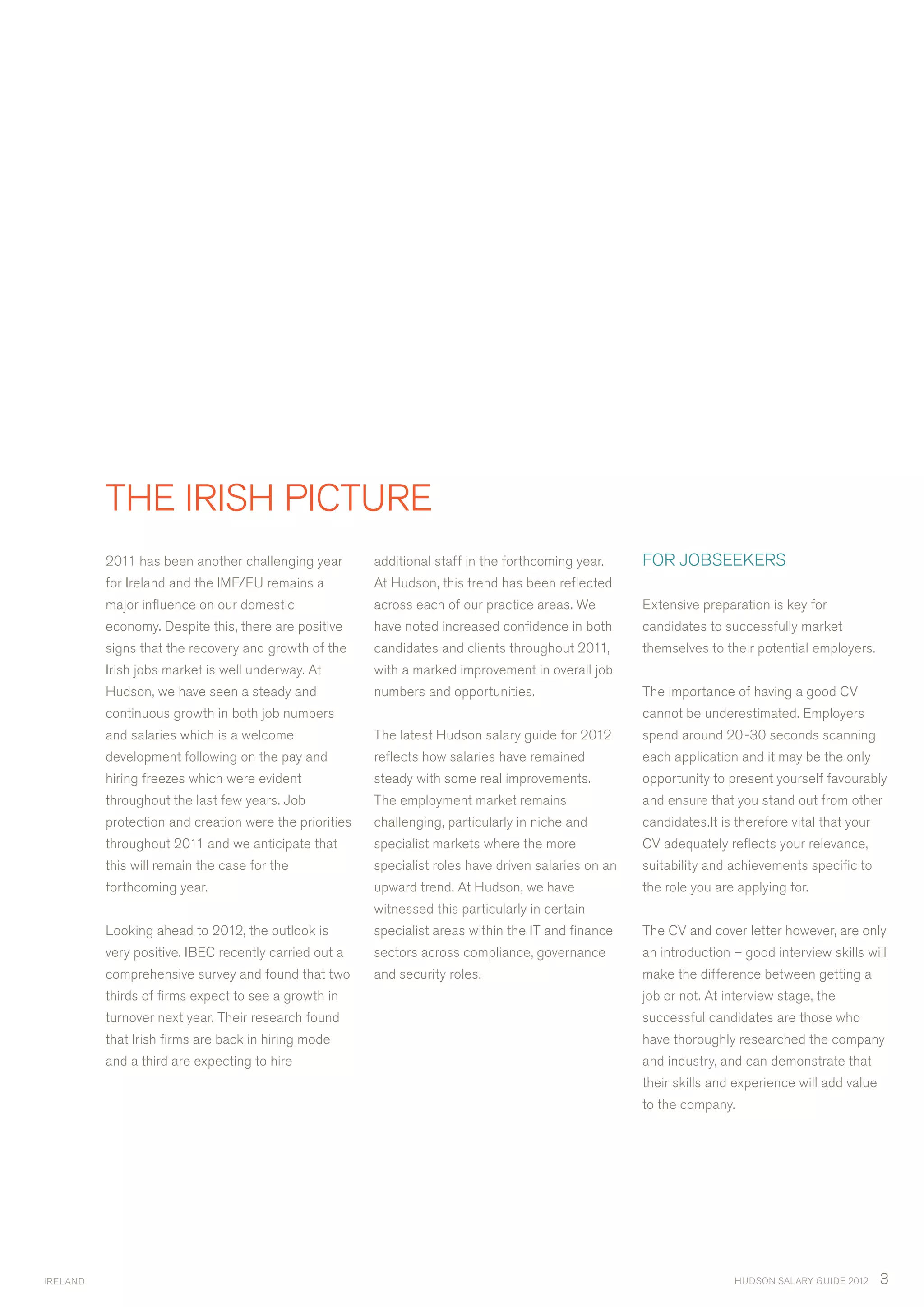 Ireland salary guide 2012 | PDF