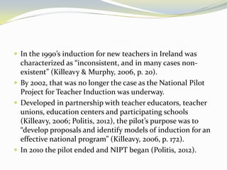 Ireland's National Induction Programme for Teachers | PPTX