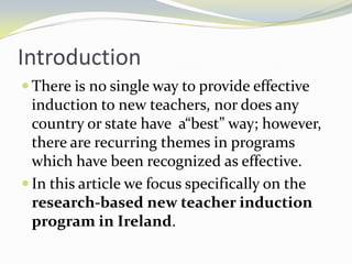 Ireland's National Induction Programme for Teachers | PPTX
