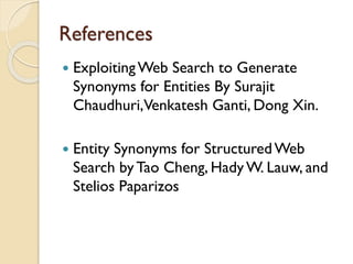 Mining Product Synonyms - Slides | PPT