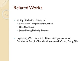Mining Product Synonyms - Slides | PPT