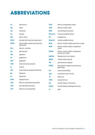 IRENA Critical Materials - IRENA Technical Paper | PDF