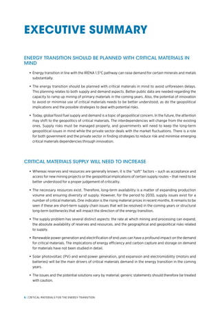 IRENA Critical Materials - IRENA Technical Paper | PDF