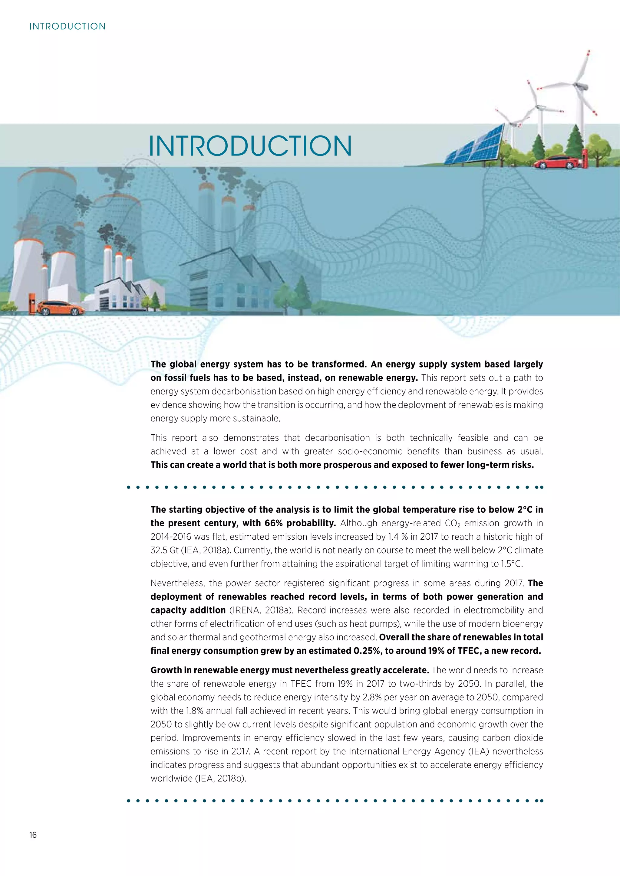 Irena Global Energy Transformation - A roadmap 2050 | PDF