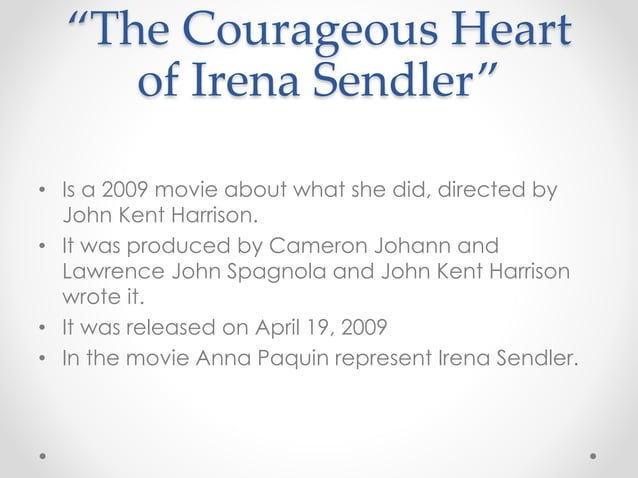 Irena Sendler- World History presentation | PPTX
