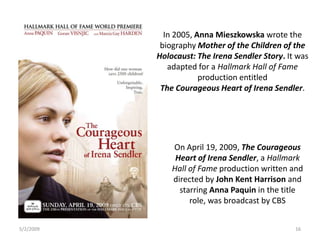 Irena Sendler A Woman Of Inspiration Life In A Jar | PPSX