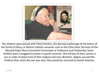 Irena Sendler A Woman Of Inspiration Life In A Jar | PPSX