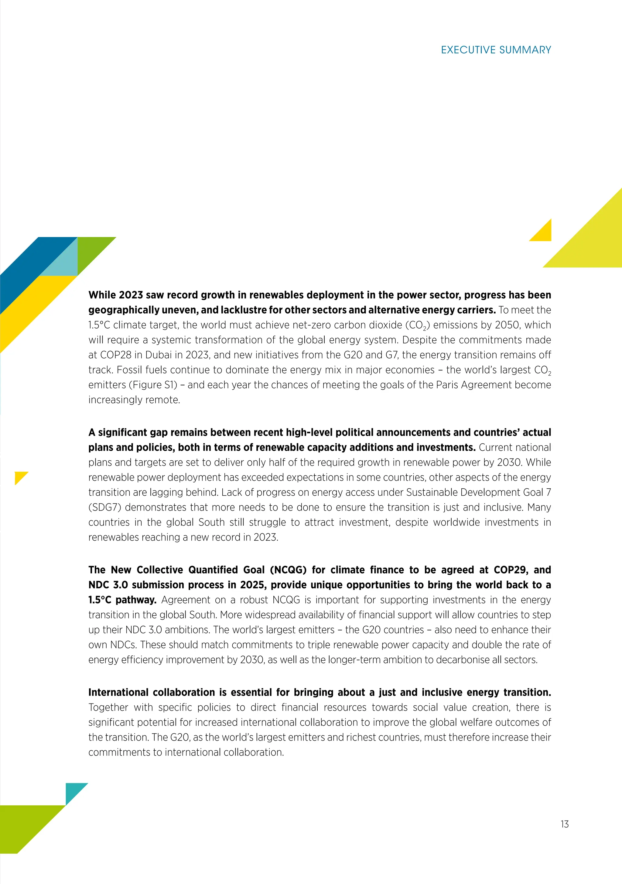 IRENA World Energy Transitions Outlook 2024 | PDF