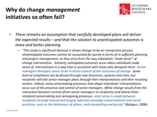 “Change management” - Irene Roele, Senior Fellow In Management ...