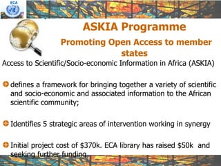 Open access publishing as the United Nations Economic Commission for ...