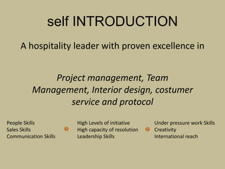 Hospitality Management resume | PPTX