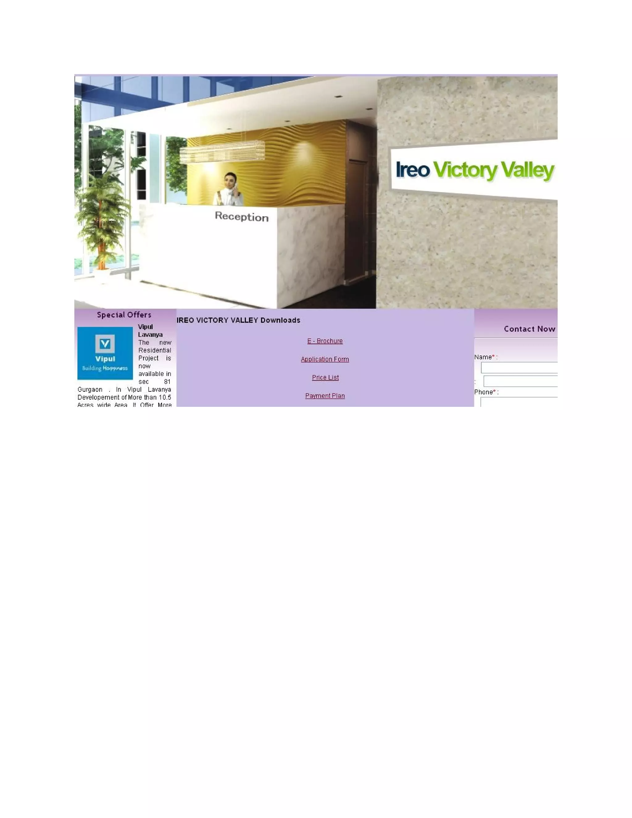 Ireo victory valley project | PDF