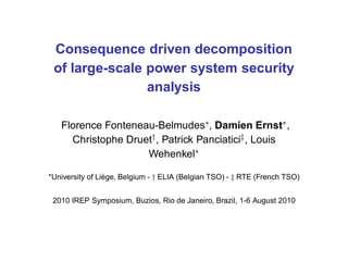 Consequence driven decomposition of large-scale power system security analysis | PDF