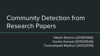 Community Detection | PPTX